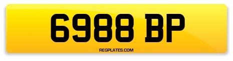 6988 BP Personalised Number Plate Reg Plates