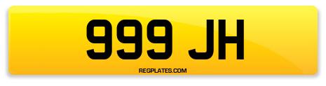 999 JH Personalised Number Plate - Reg Plates