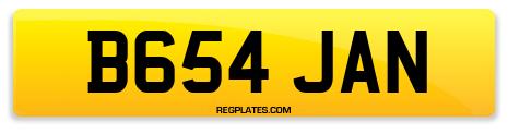 B654 JAN Personalised Number Plate Reg Plates