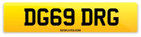 DG69 DRG Personalised Number Plate - Reg Plates