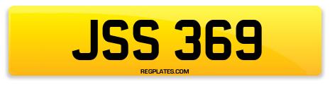 JSS 369 Personalised Number Plate Reg Plates