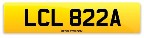 LCL 822A Personalised Number Plate - Reg Plates